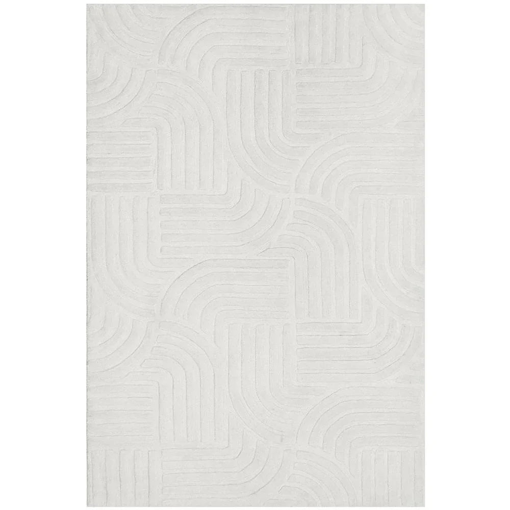 Darren Palmer Zen White Rug Calming Wool Texture