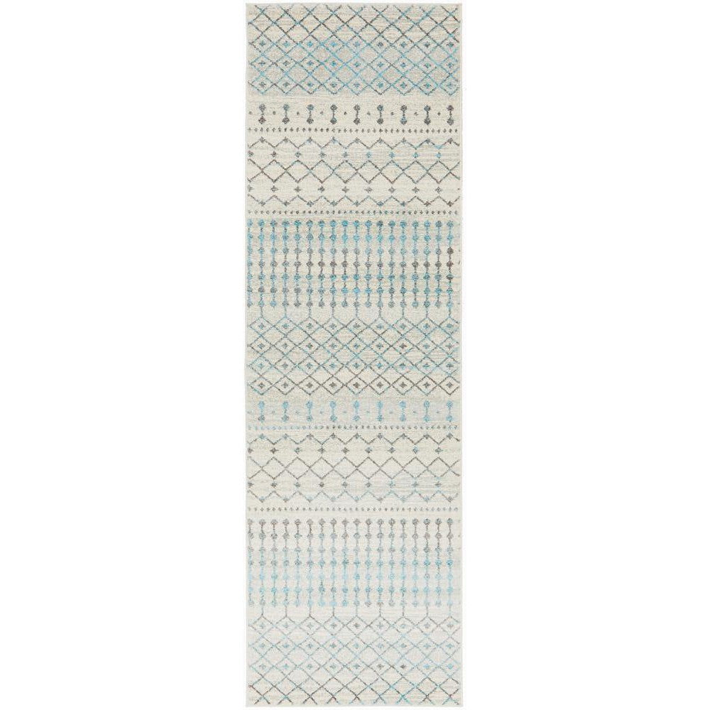 Adore Slate White Transitional Runner Rug