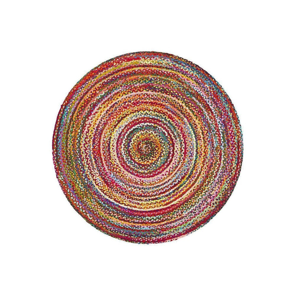 Aerin Chandra Braided Cotton Round Rug Multi