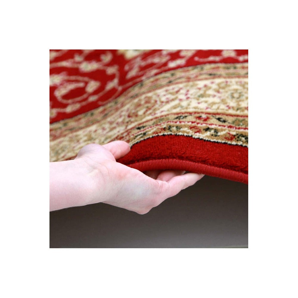 Antalya Medallion Classic Pattern Runner Rug Red