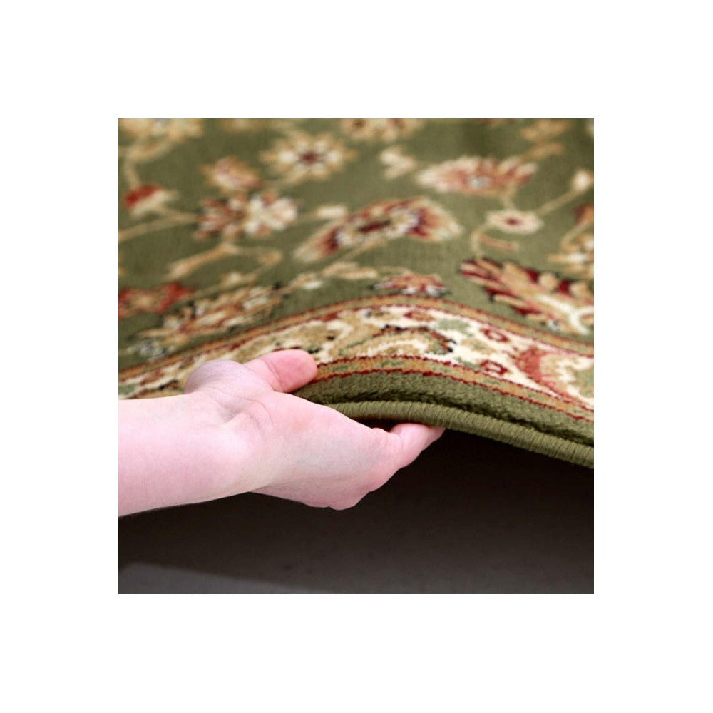 Antalya Traditional Floral Pattern Runner Rug Green