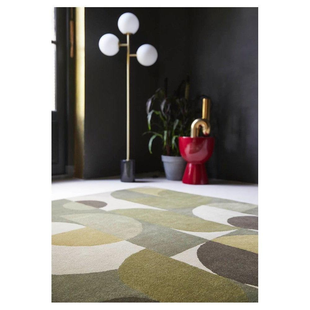 B&C Decor Cosmo Greens Pure Wool Designer Rug