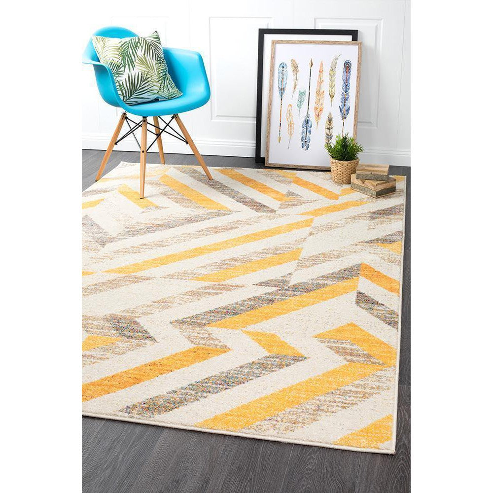 Dima Divinity Slant Yellow Modern Rug