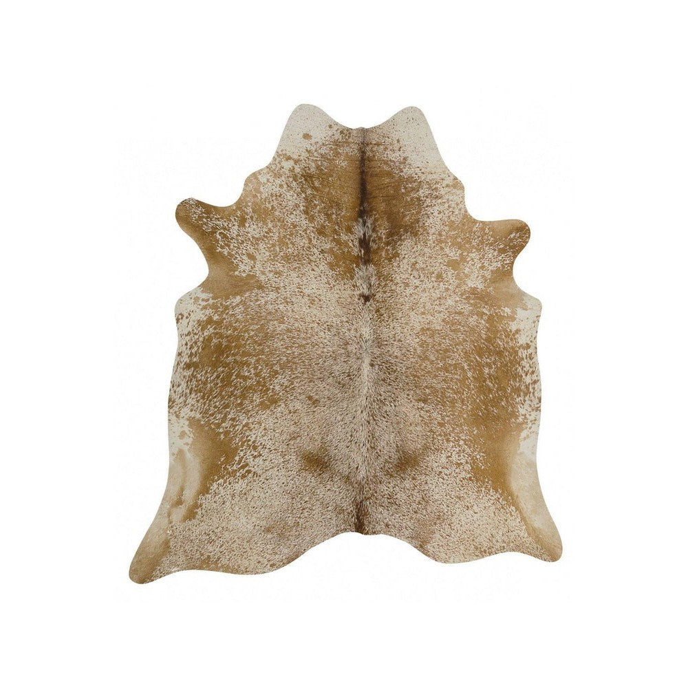 Exquisite Natural Cow Hide Salt & Pepper Brown