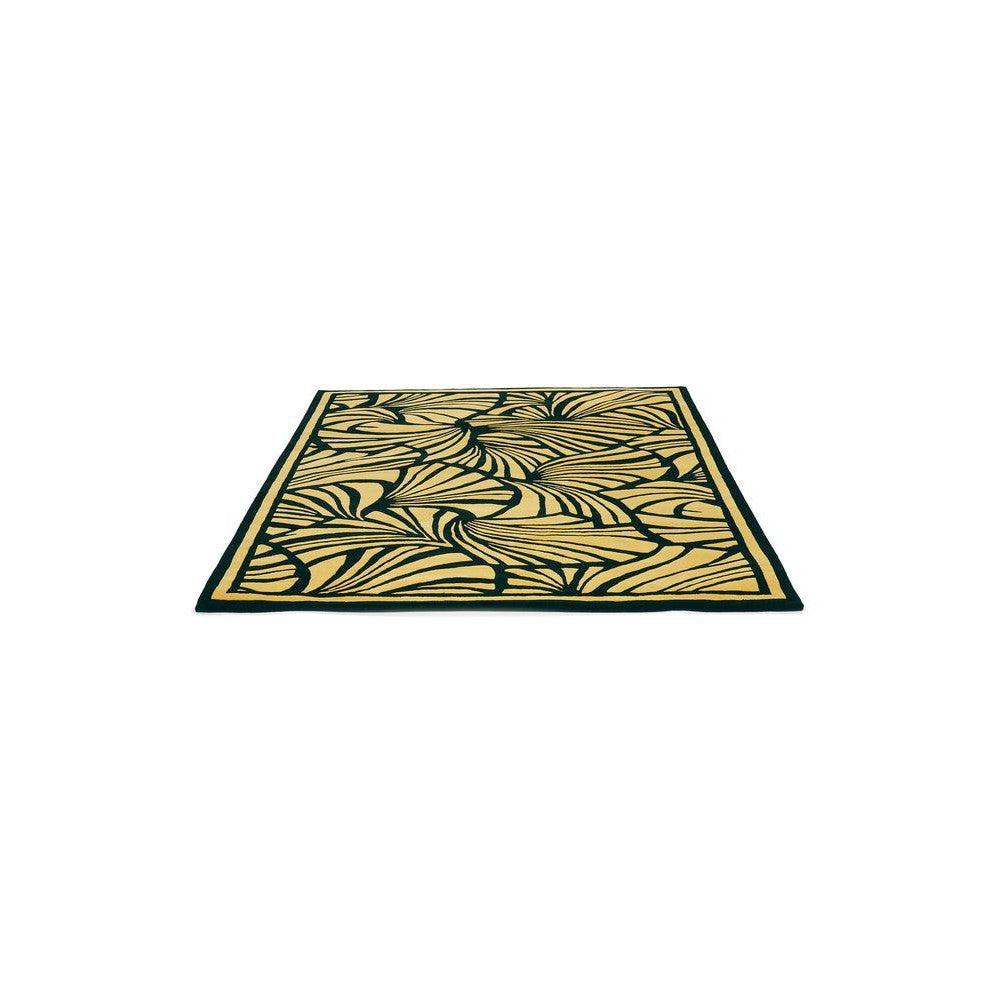 Florence Broadhurst Japanese Fans Gold Pure Wool Designer Rug