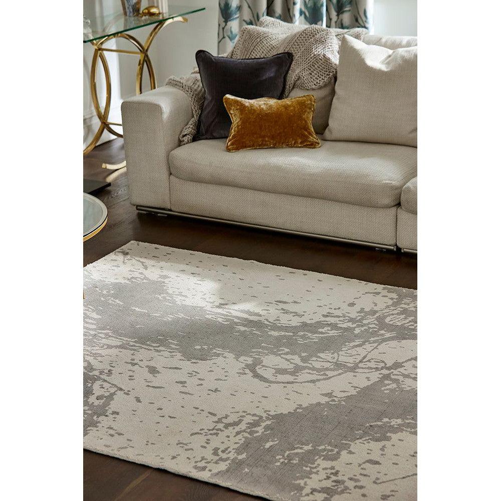 Harlequin Enigmatic Pewter Awakening Pure Cotton Designer Rug
