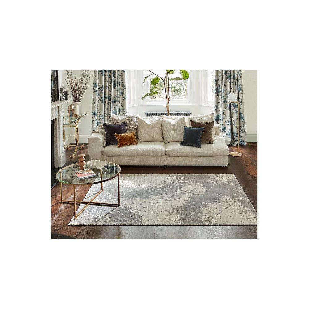 Harlequin Enigmatic Pewter Awakening Pure Cotton Designer Rug