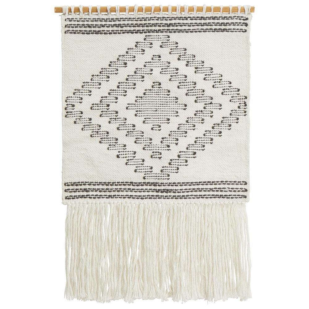 ICONIC RUGS 426 White Macrame Wall Hanging