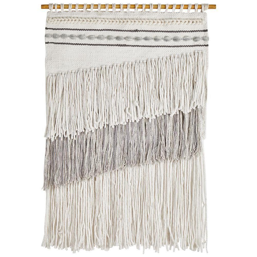 ICONIC RUGS 431 Grey Macrame Wall Hanging