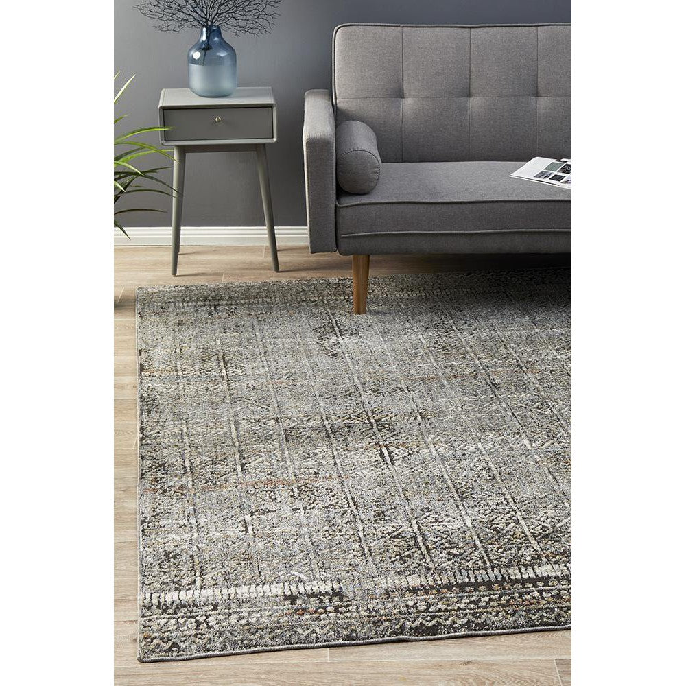 Jeryan Fluid Evening Modern Grey Rug