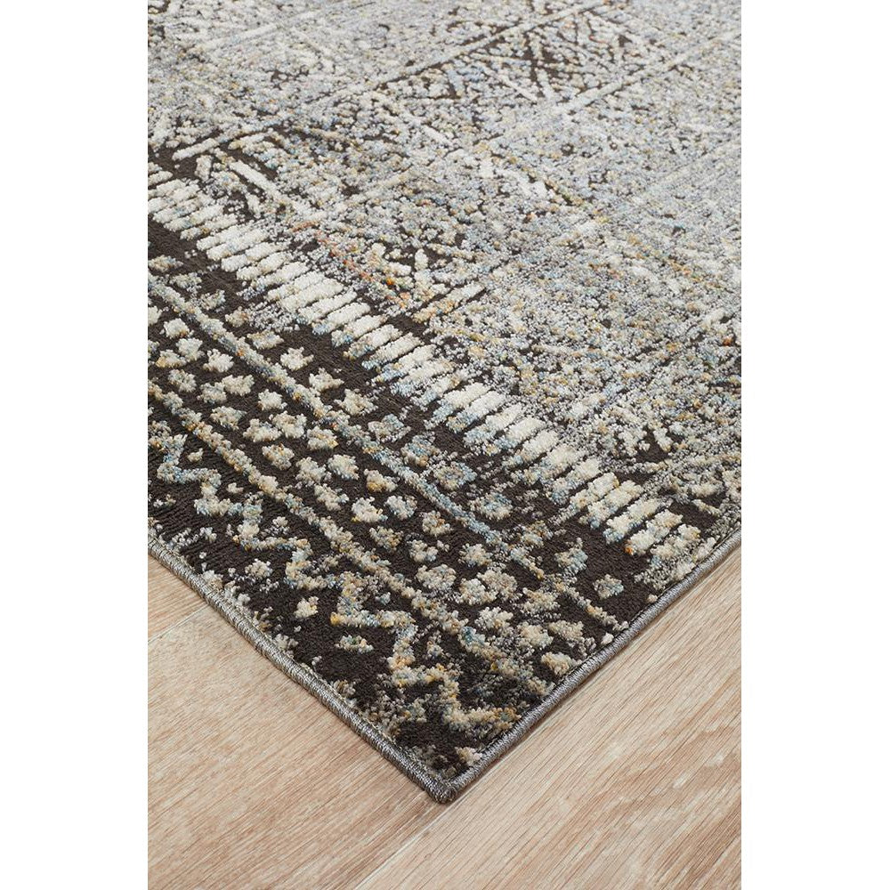 Jeryan Fluid Evening Modern Grey Rug