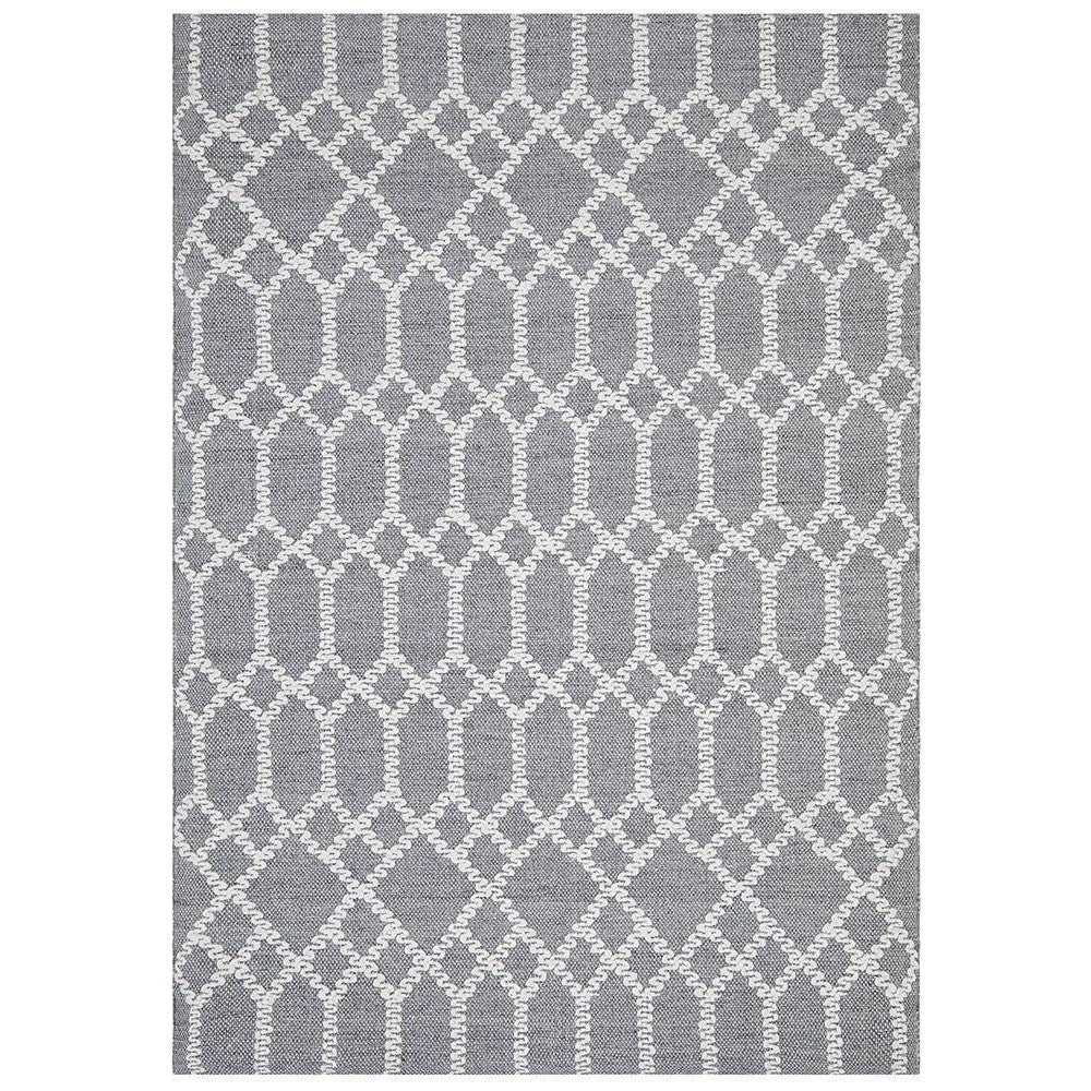 Krin Tribal Trellis Wool & Cotton Rug Rustic Blue