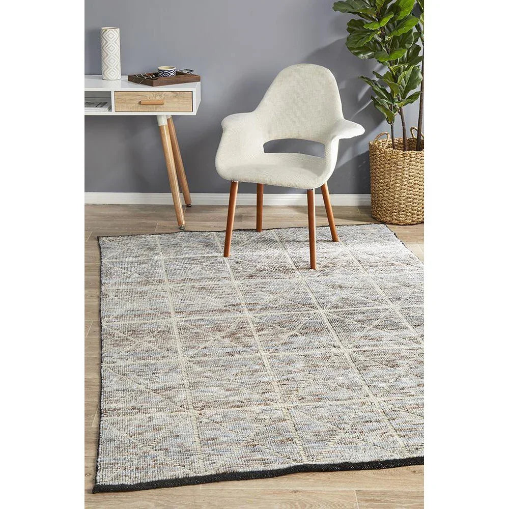 Melbourne Rhythm Motif Blue Rug