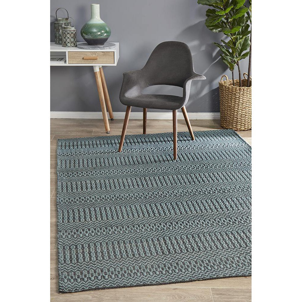 Melbourne Rhythm Tune Blue Rug