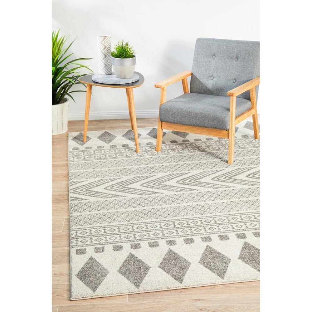 Optica Adani Modern Tribal Design Grey Rug