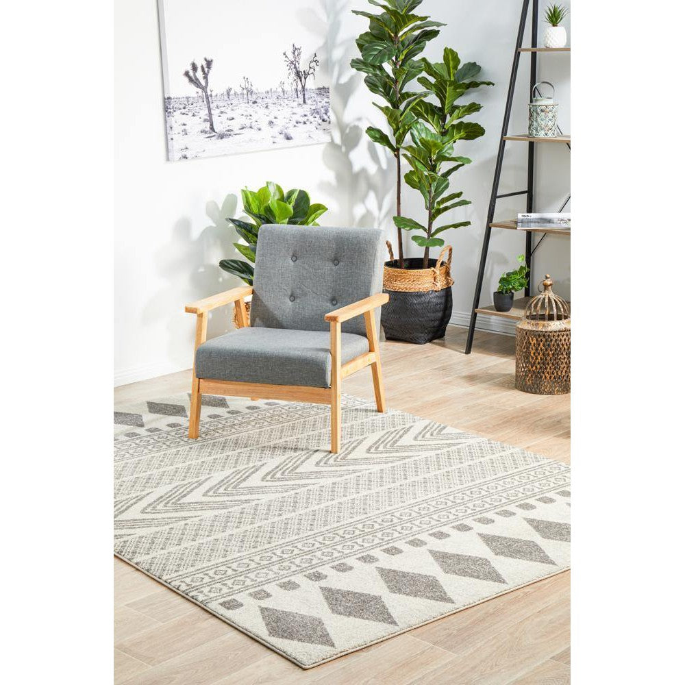 Optica Adani Modern Tribal Design Grey Rug