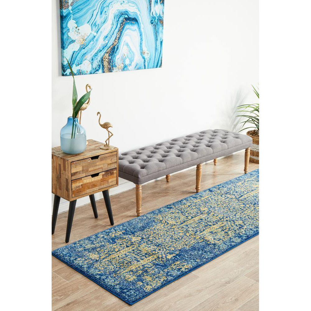 Perth Royal Blue Runner Rug