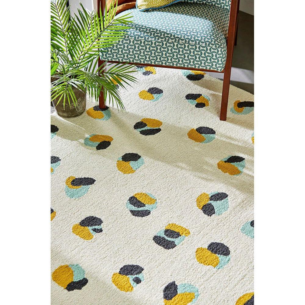 Scion Leopard Dots Pebble Sage Pure Wool Designer Rug
