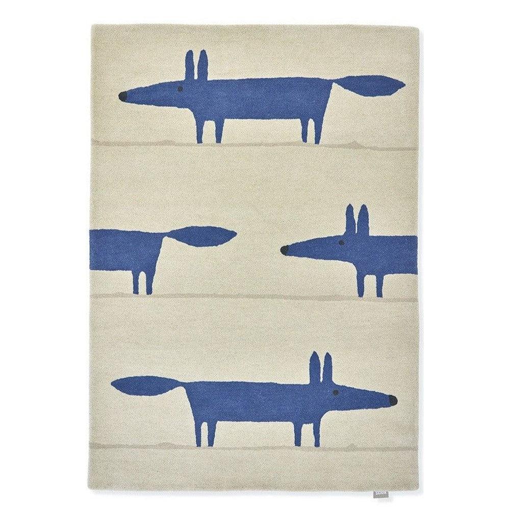 Scion Mr - Fox Pebble Denim Pure Wool Designer Rug