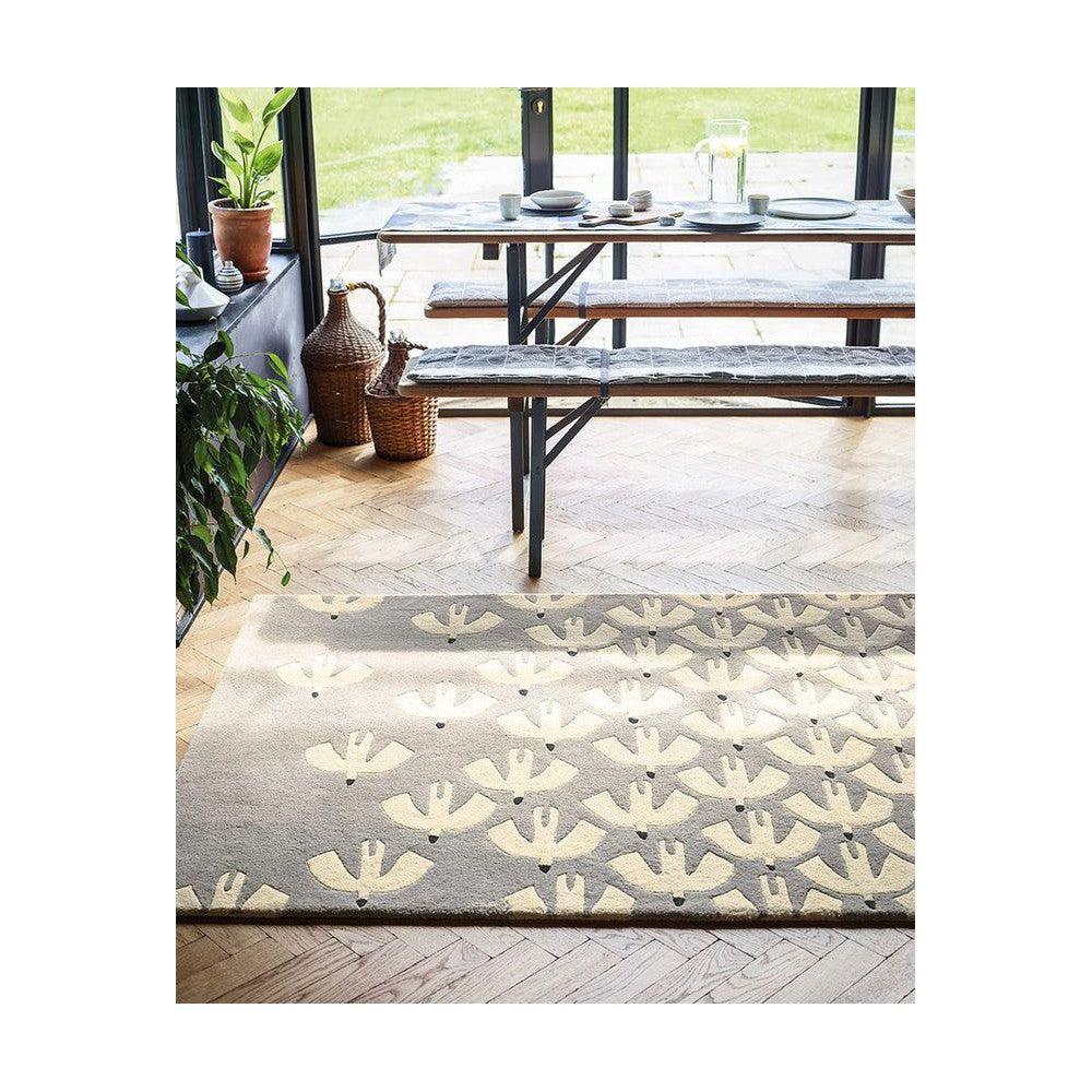 Scion Pajaro Steel Pure Wool Designer Rug