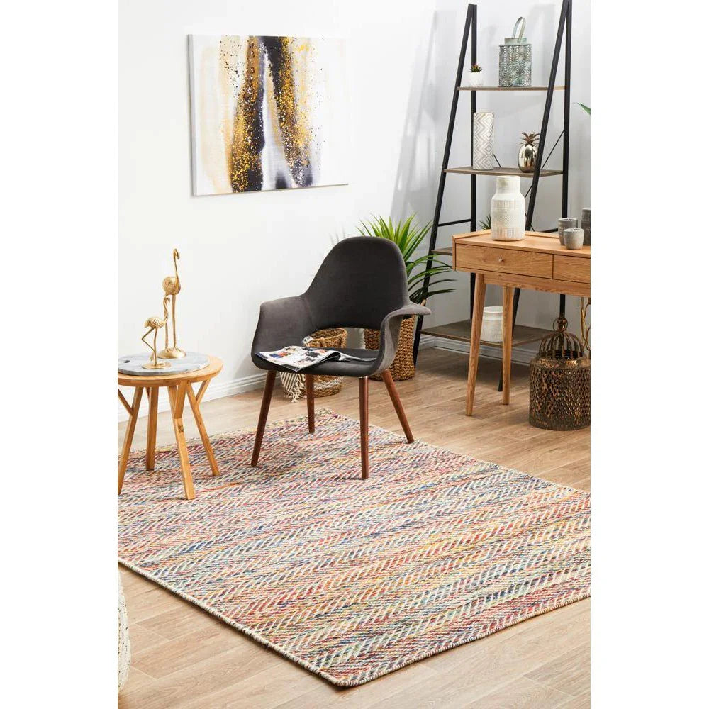 Serita Multi Coloured Wool Rug 3