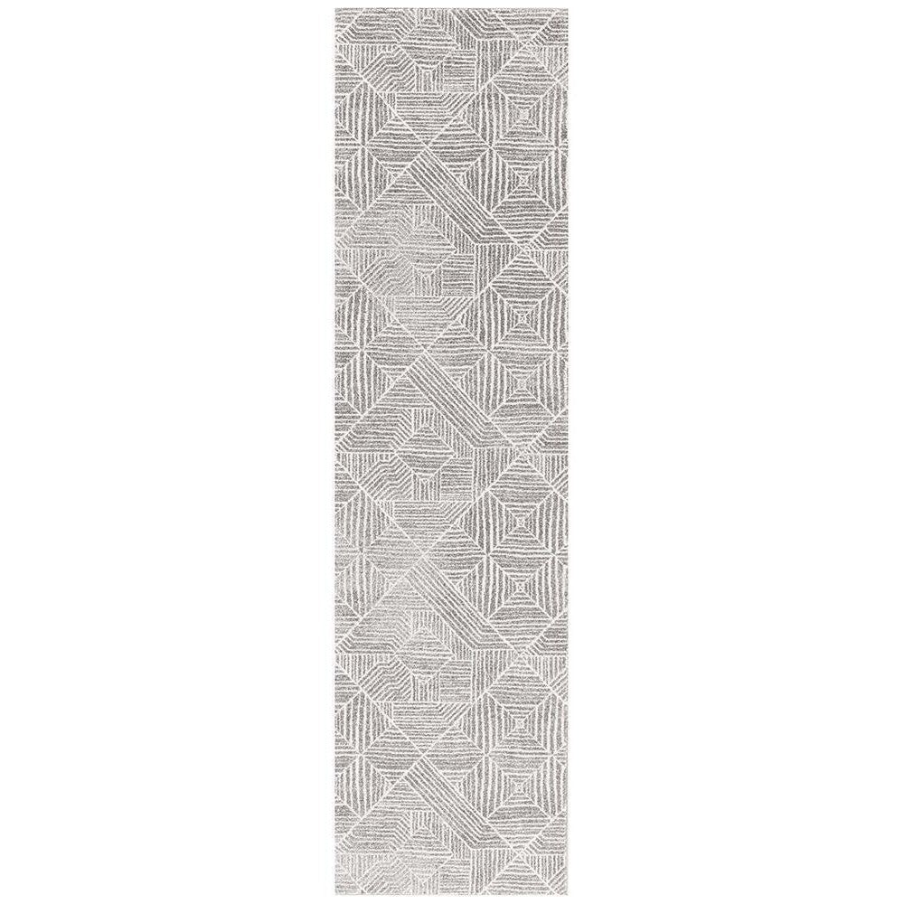 Spring Kenza Contemporary Silver Runner Rug