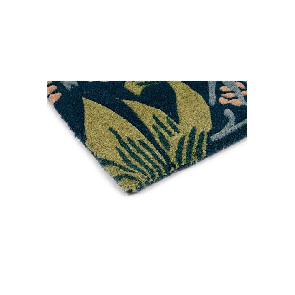 Strawberry Thief Indigo Pure Wool Designer Rug