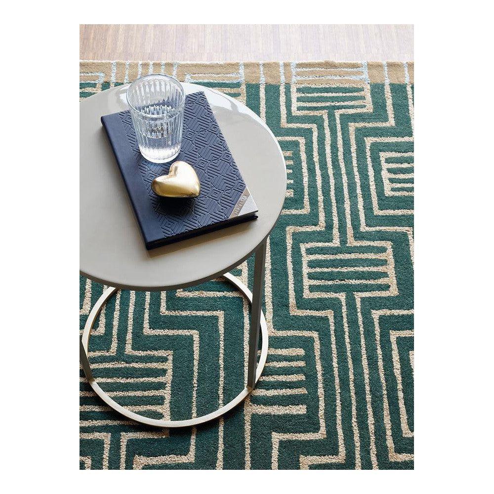 Ted Baker Kinmo Green Wool & Viscose Designer Rug