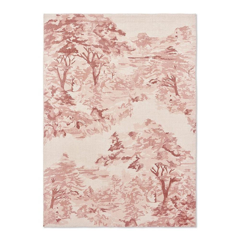 Ted Baker Landscape Toile Light Pink Pure Wool Designer Rug