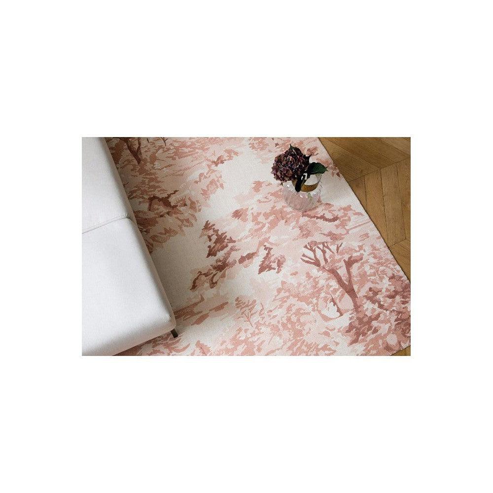 Ted Baker Landscape Toile Light Pink Pure Wool Designer Rug