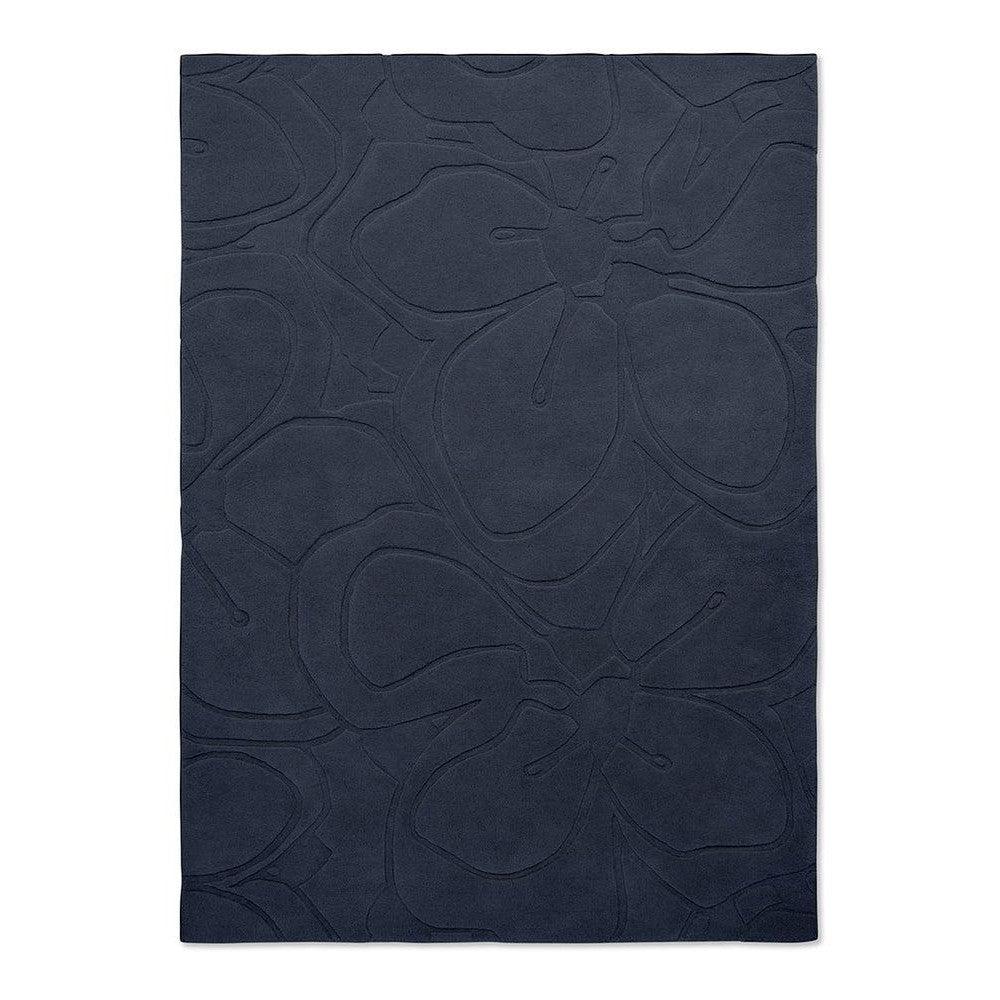 Ted Baker Romantic Magnolia Dark Blue Pure Wool Designer Rug