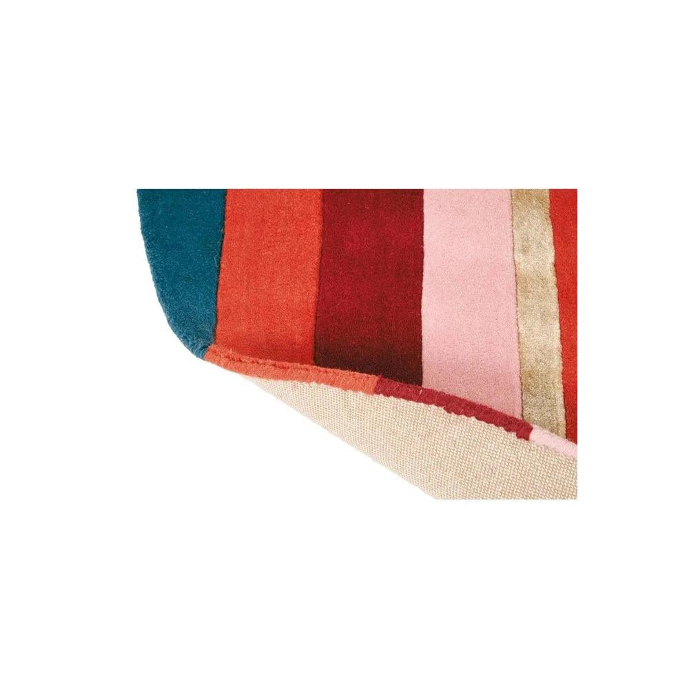 Ted Baker Sahara Round Burgundy Wool & Viscose Designer Rug