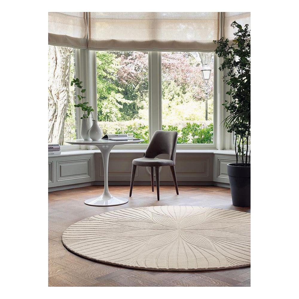 Wedgwood Folia Stone Pure Wool Round Designer Rug