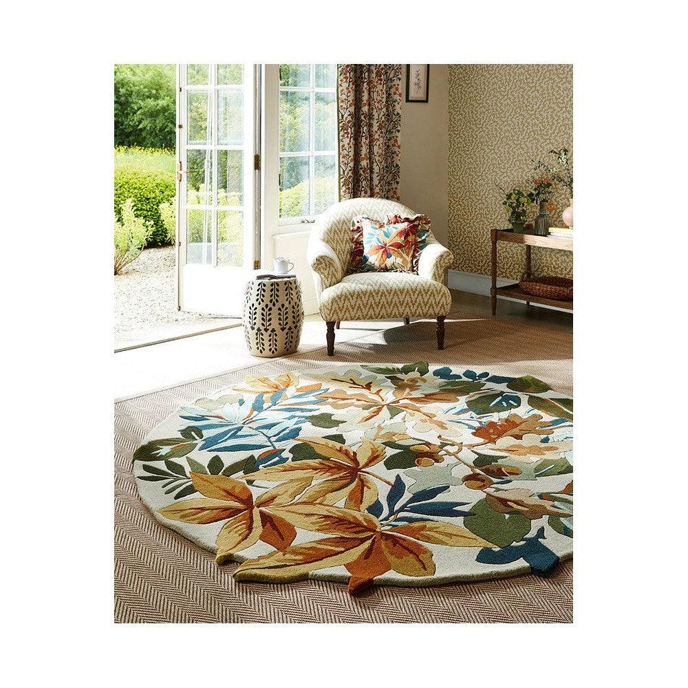 Sanderson Robin's Wood Russet Round Brown Designer Rug